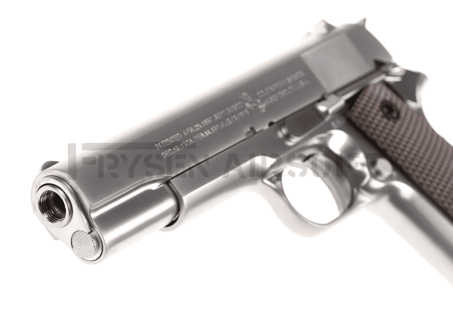 WE Colt M1911 Full Metal GBB Silver - Vapen